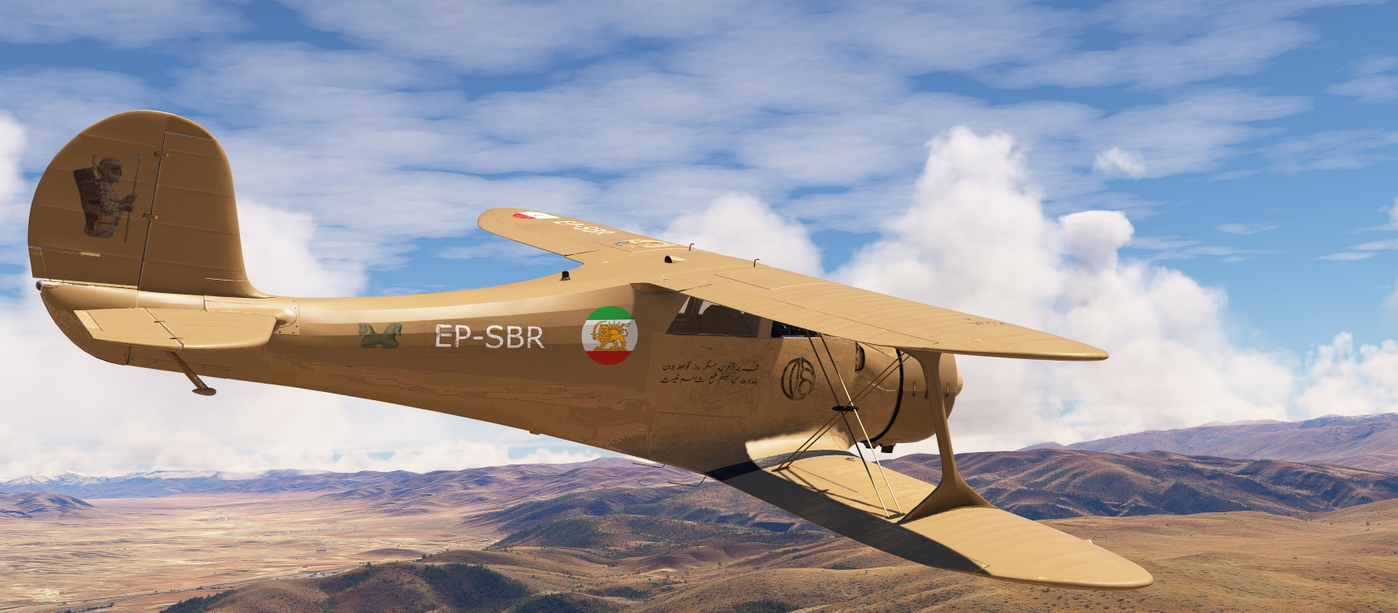 Staggerwing EP-SBR Shapur beige for Microsoft Flight Simulator | MSFS