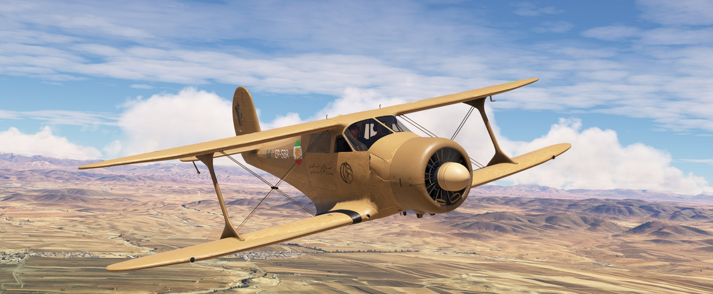Staggerwing EP-SBR Shapur beige for Microsoft Flight Simulator | MSFS