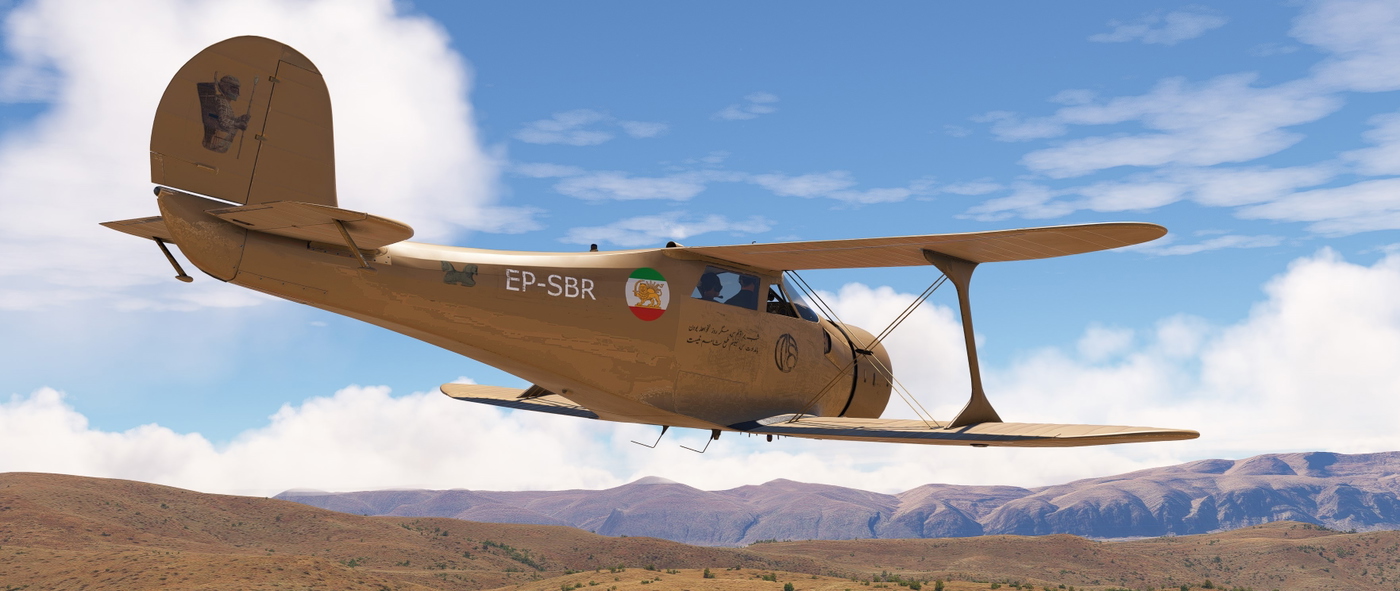 Staggerwing EP-SBR Shapur beige for Microsoft Flight Simulator | MSFS