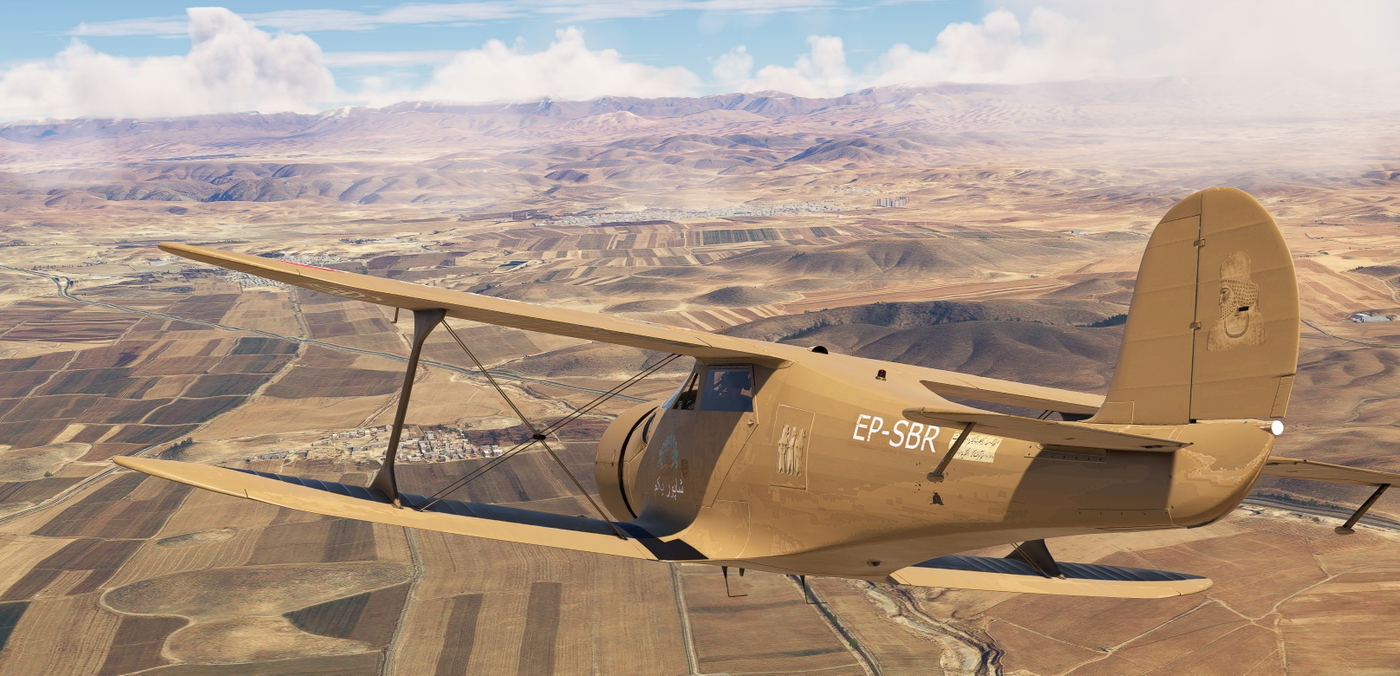 Staggerwing EP-SBR Shapur beige for Microsoft Flight Simulator | MSFS