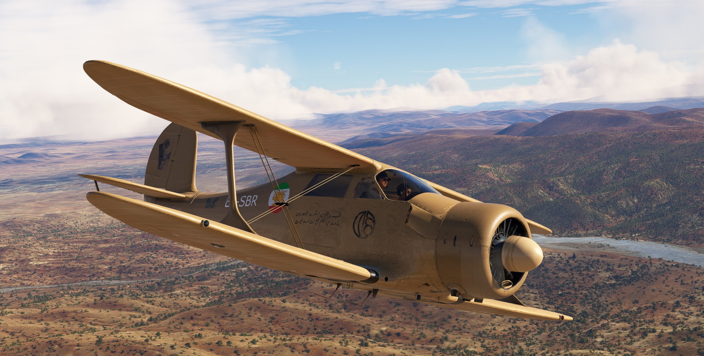 Staggerwing EP-SBR Shapur beige for Microsoft Flight Simulator | MSFS