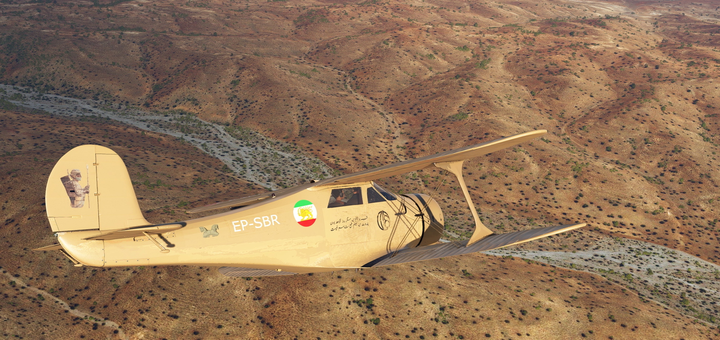 Staggerwing EP-SBR Shapur beige for Microsoft Flight Simulator | MSFS