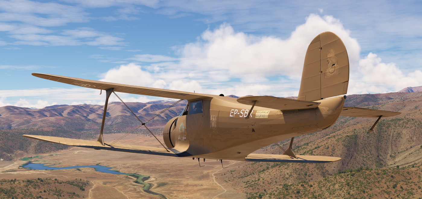 Staggerwing EP-SBR Shapur beige for Microsoft Flight Simulator | MSFS