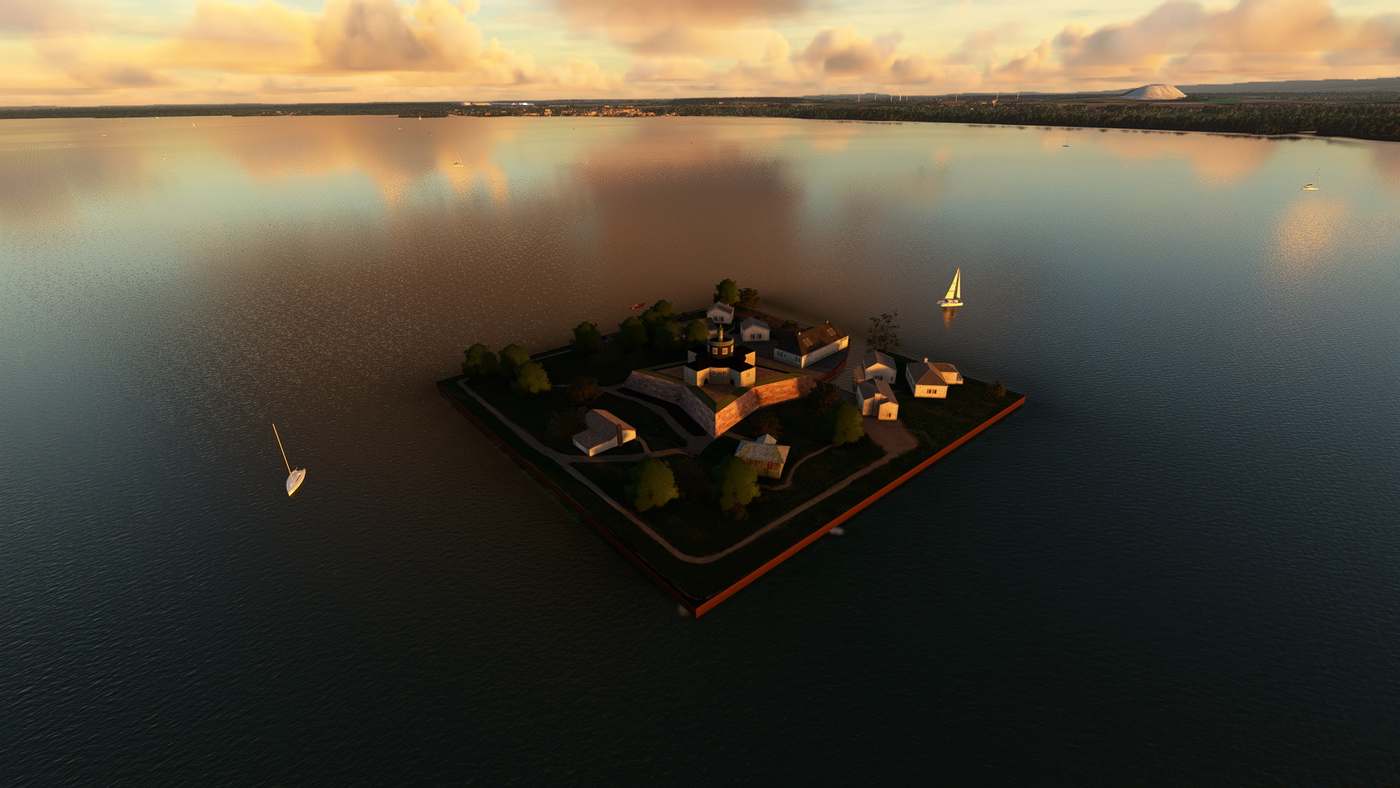 Steinhuder Meer with Boats (and "Festung Wilhelmstein") for Microsoft ...