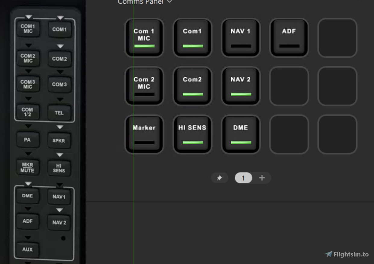 Stream Deck - Default KA 350 Comms/Audio Panel for MSFS 2020 for ...