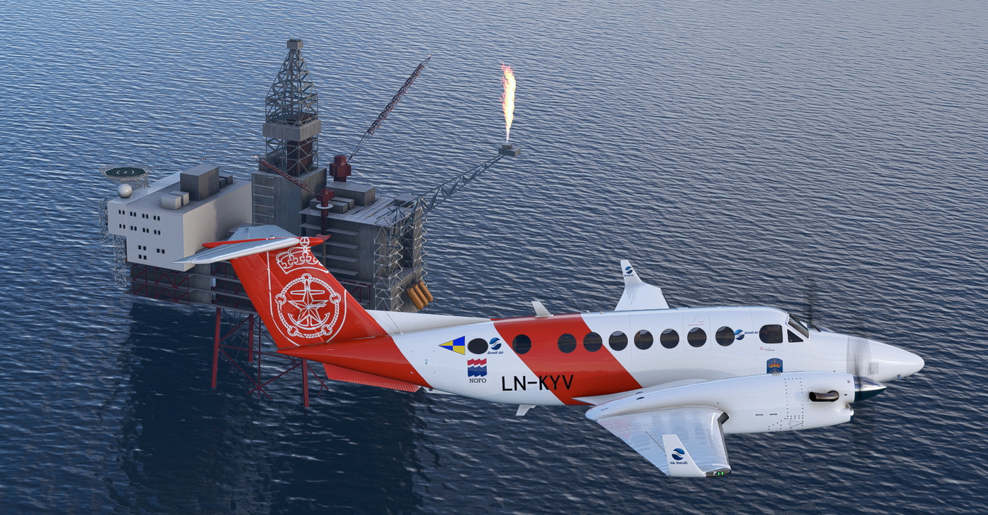 Sundt Air / Norwegian Coastal Administration - LN-KYV - Beechcraft King ...