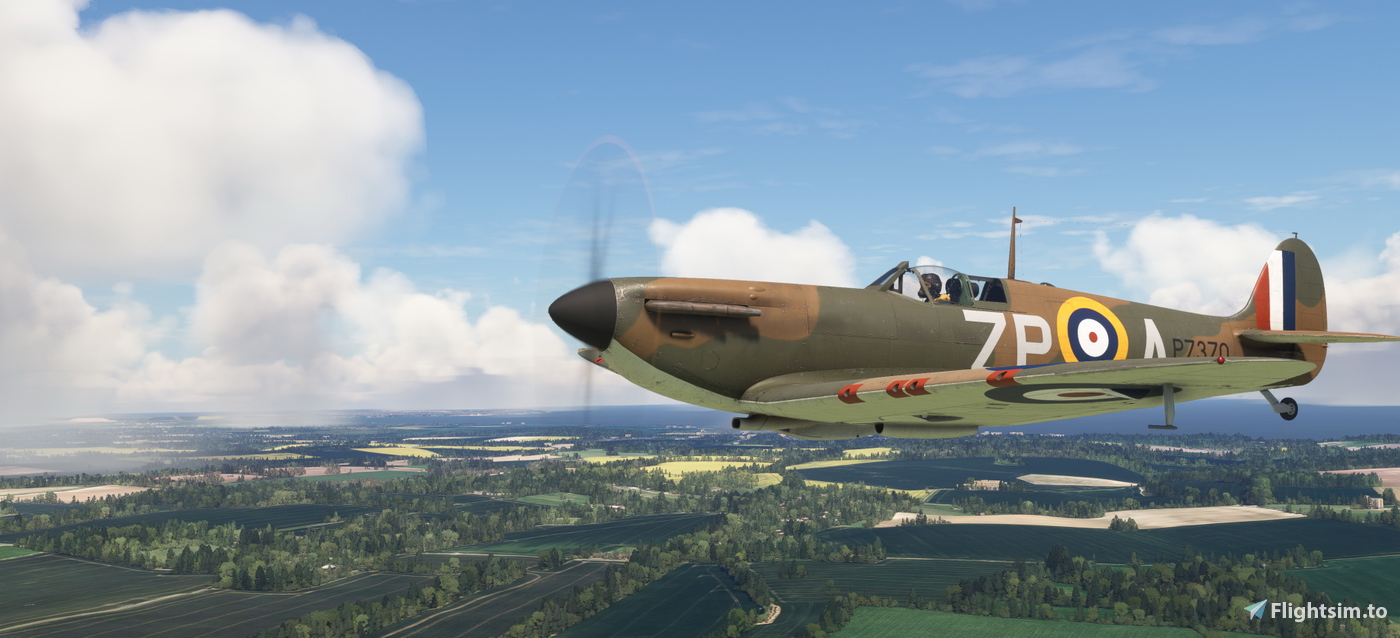 Supermarine Spitfire Mk.1A P7370 ZP-A "Sailor"Malan a oldalon ...