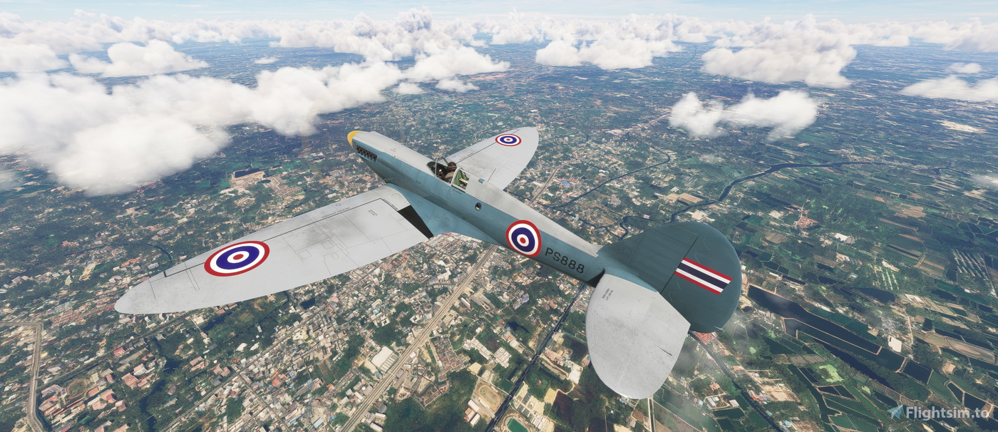 Supermarine Spitfire Mk.XIX Royal Thai Air Force PS888 for Microsoft ...