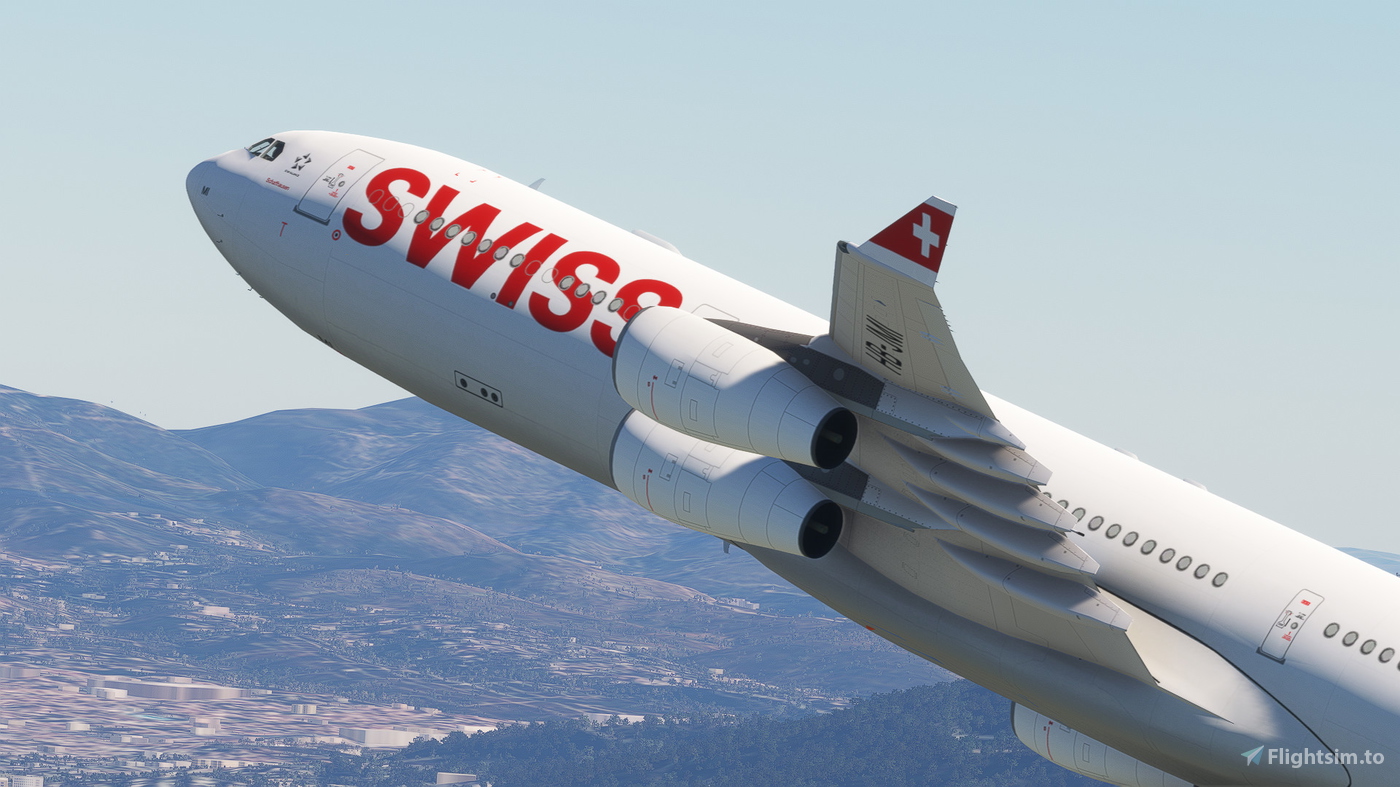 Swiss A340-300 HB-JMI [FSX CONVERTED] for Microsoft Flight Simulator | MSFS