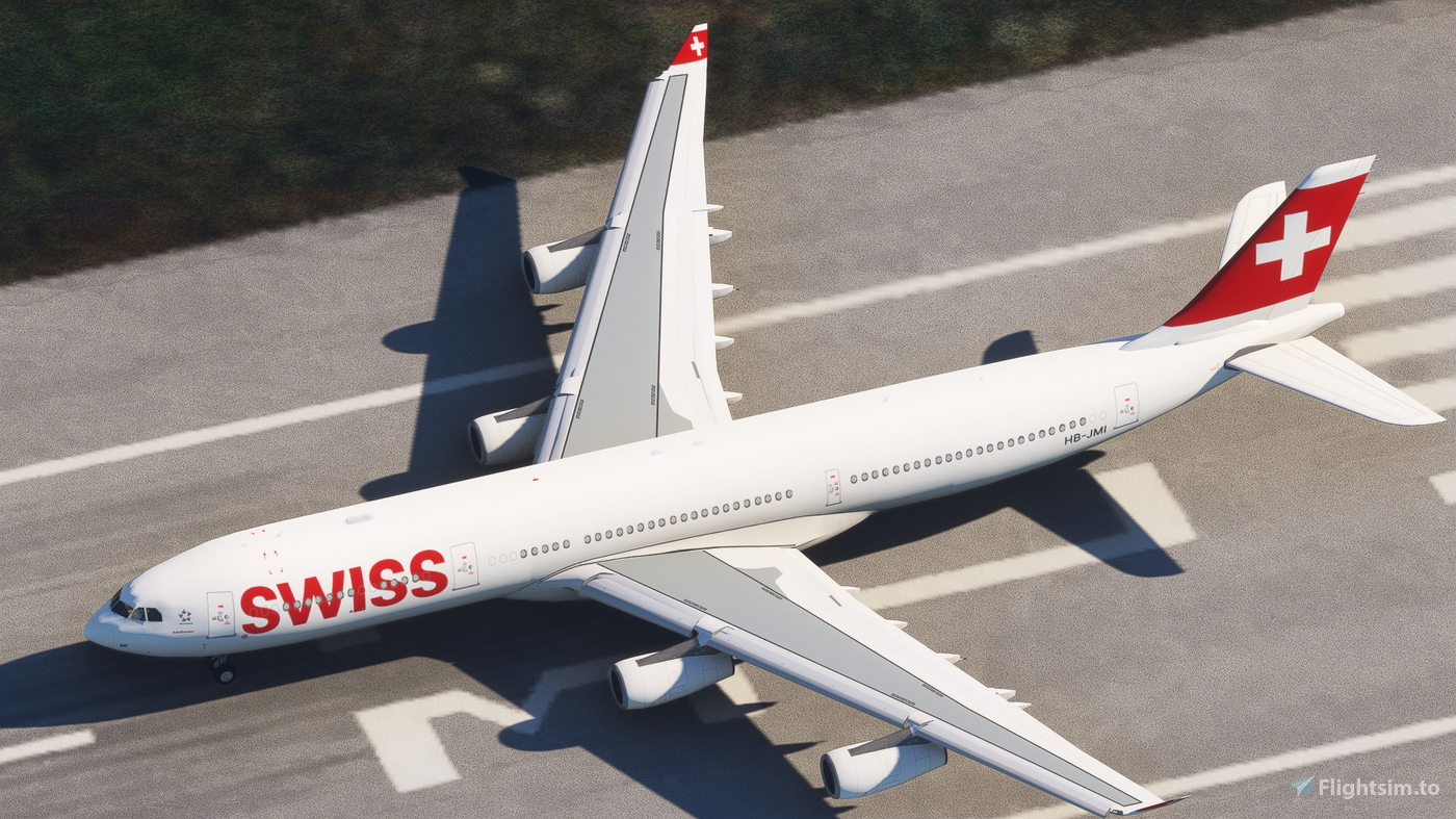 Swiss A340-300 HB-JMI [FSX CONVERTED] for Microsoft Flight Simulator | MSFS