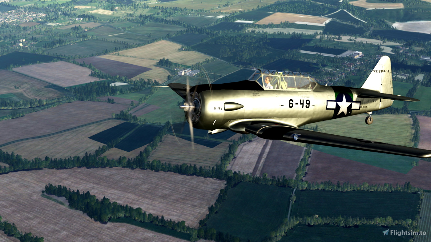 T-6 Texan US NAVY SNJ-5 (43763) for Microsoft Flight Simulator | MSFS