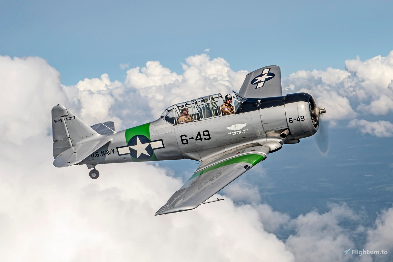 T-6 Texan US NAVY SNJ-5 (43763) for Microsoft Flight Simulator | MSFS