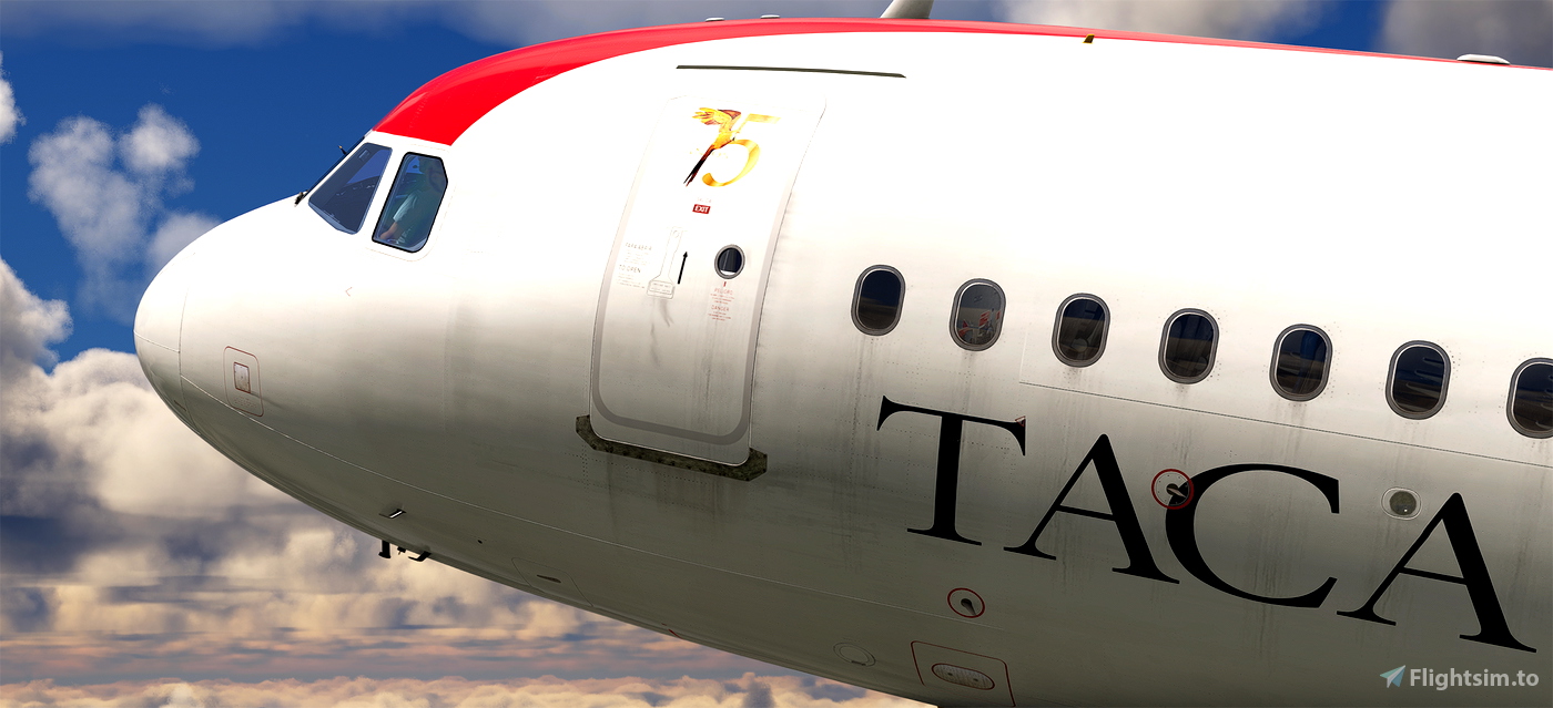 TACA N488TA | 2003 Fuselage/Cabin in 8k for Fenix Simulation A320v2 для Microsoft Flight ...