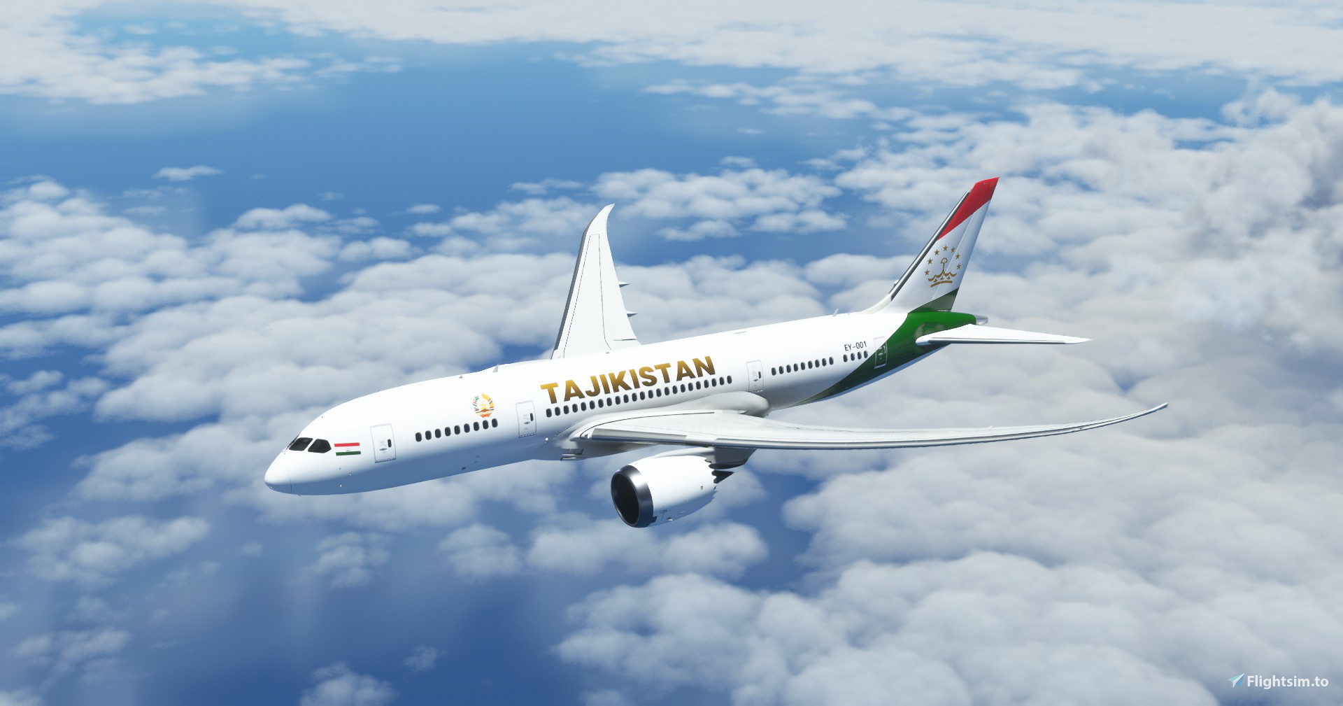 Tajikistan Government "EY-001" Kuro 787-8 v2 - MSFS Add-on - Flightsim.to