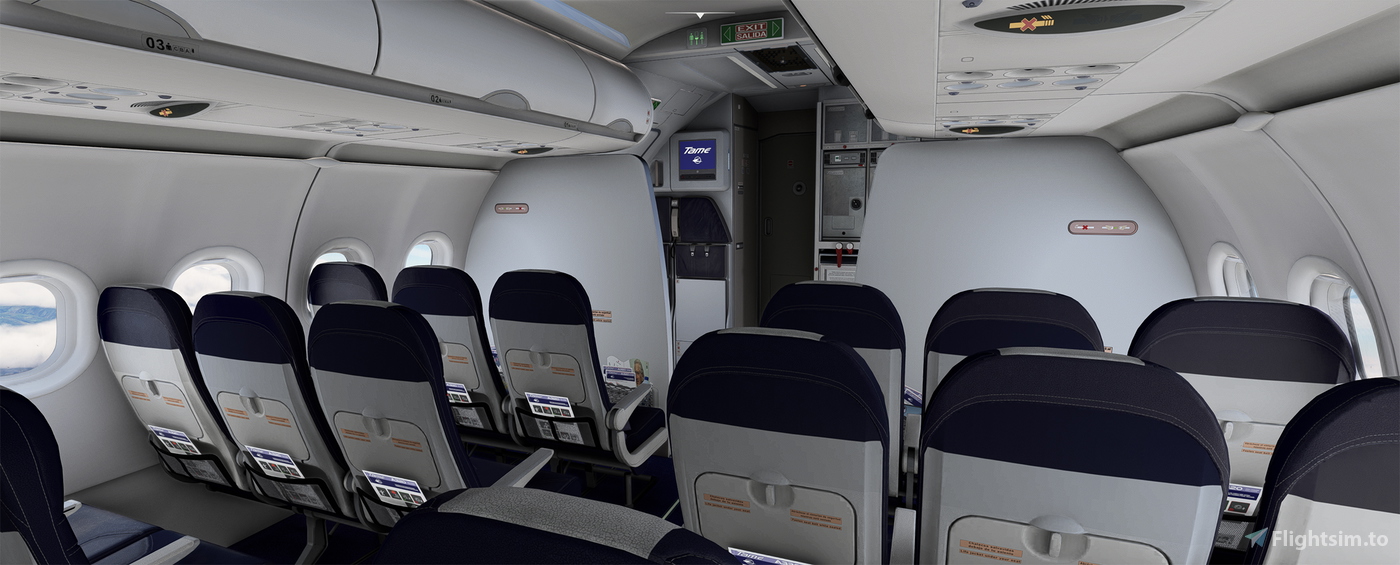 TAME HC-CDY | 2003 Fuselage/Cabin in 8k for Fenix Simulation A320v2 for ...