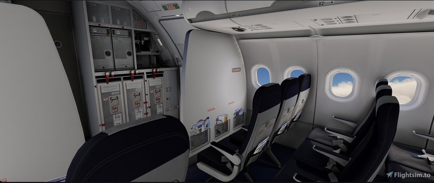 TAME HC-CGW | 2008 Fuselage/Cabin in 8k for Fenix Simulation A320v2 for ...