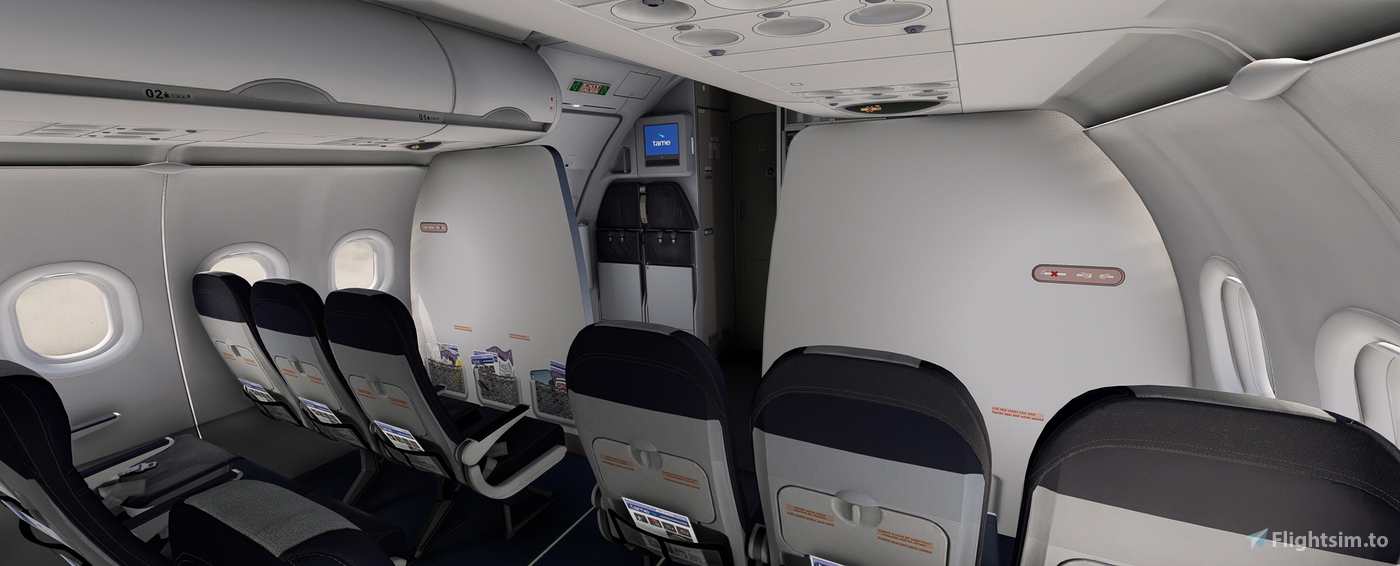 TAME HC-CGW | 2008 Fuselage/Cabin in 8k for Fenix Simulation A320v2 for ...