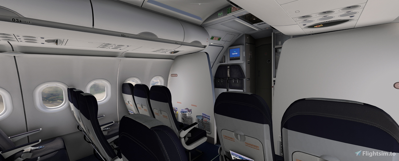TAME HC-CGW | 2008 Fuselage/Cabin in 8k for Fenix Simulation A320v2 for ...