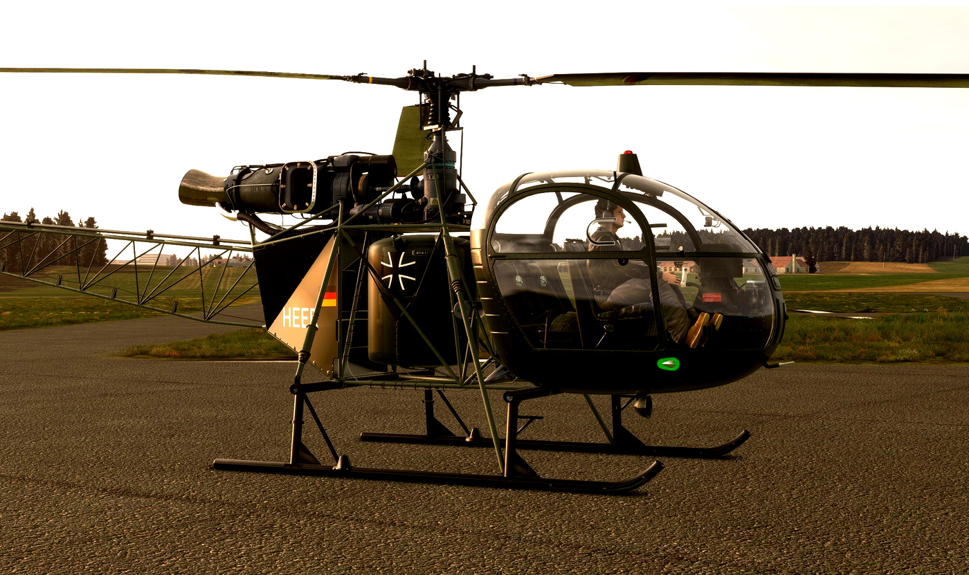Taog lama-sa315 HEER clean textures pour Microsoft Flight Simulator | MSFS