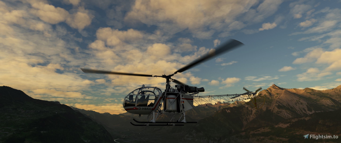 taog-lama-sa315 D-HBRA für Microsoft Flight Simulator | MSFS