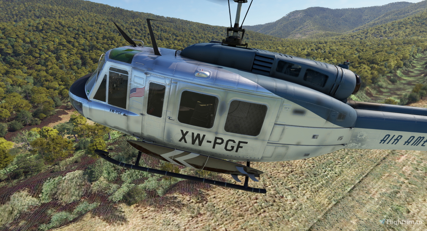 Taog's Hangar UH-1H Huey Air America Livery more bare aluminium look ...