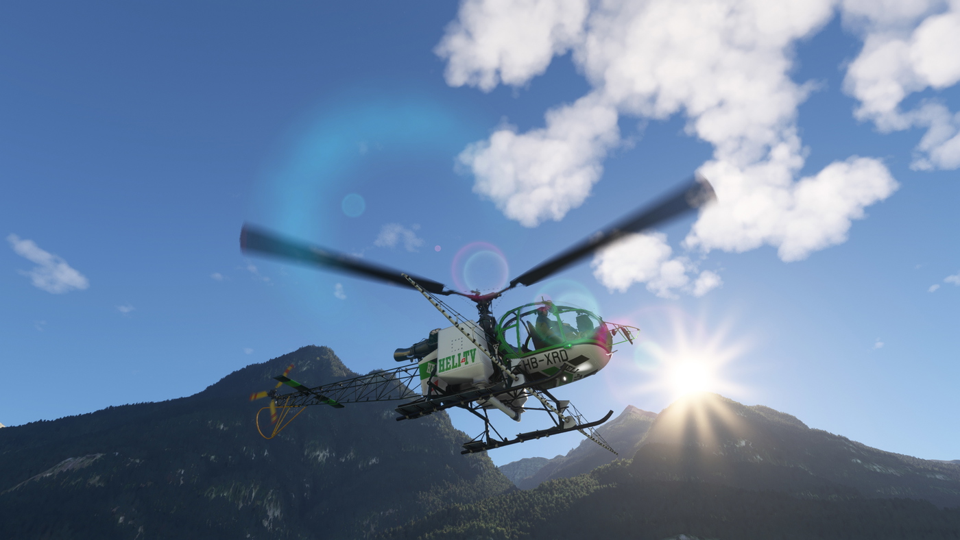 Taog's Hangar Lama SA315B Heli-TV HB-XRD for Microsoft Flight Simulator ...