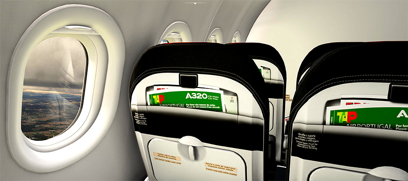 Tap Air Portugal CS-TNN Fuselage/Cabin (8k) Fenix Simulation A320v2 for ...
