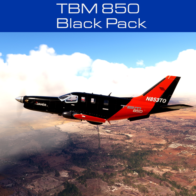 Black Square TBM 850 Liveries for Microsoft Flight Simulator | MSFS
