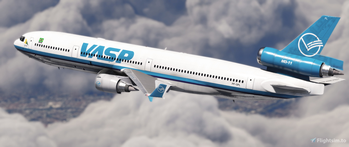 TFDi Design MD-11 VASP PP-SPL for Microsoft Flight Simulator | MSFS