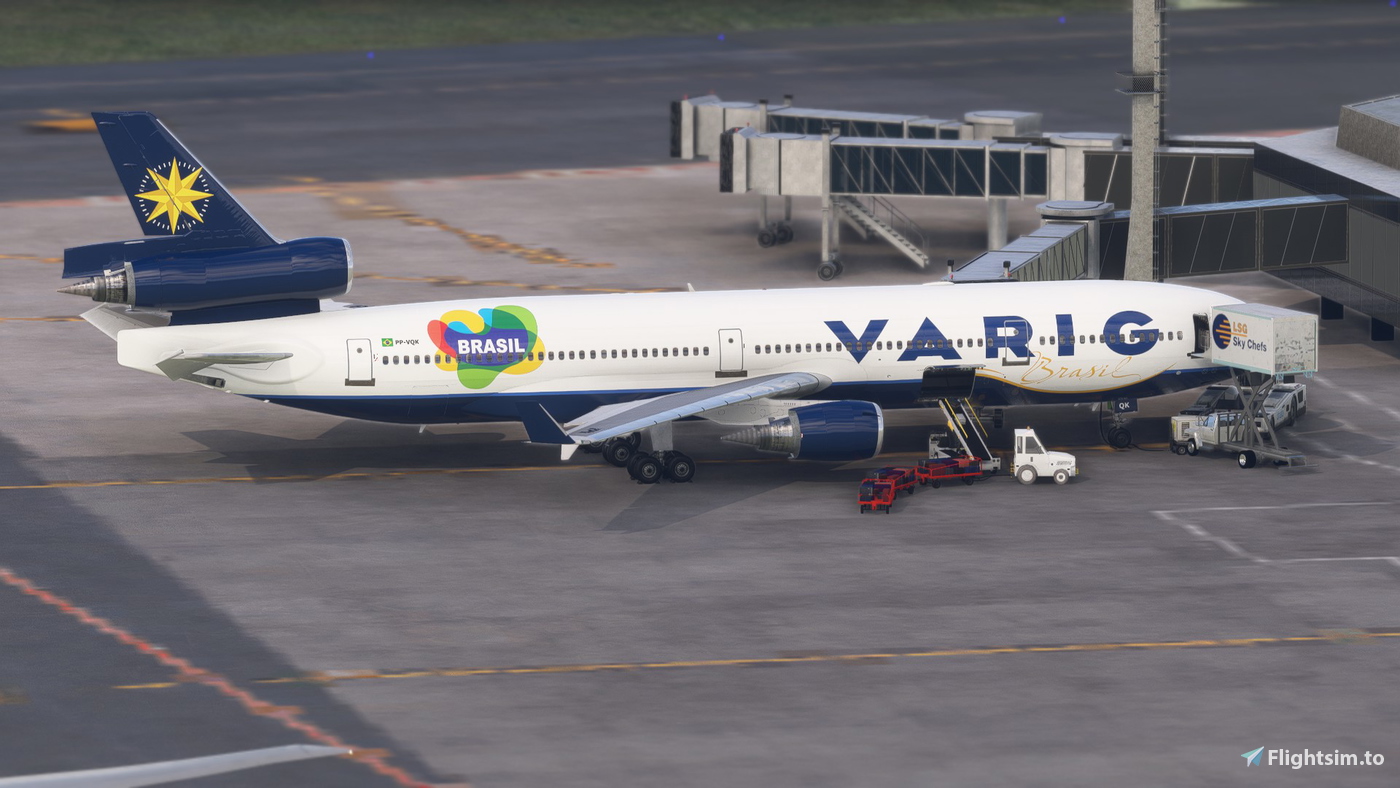 TFDI MD-11 VARIG PP-VQK w/Cabin のために Microsoft Flight Simulator | MSFS