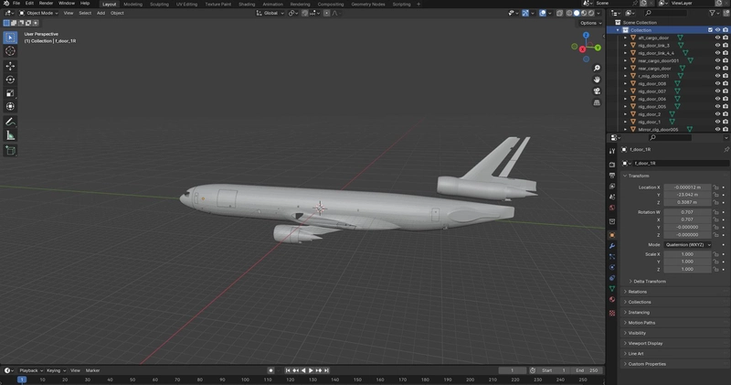 TFDi_MD11F Blender file for Microsoft Flight Simulator | MSFS