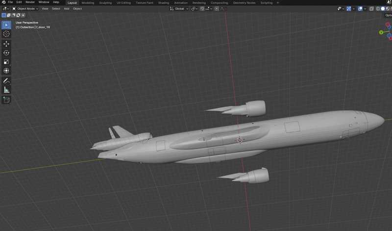 TFDi_MD11F Blender file for Microsoft Flight Simulator | MSFS
