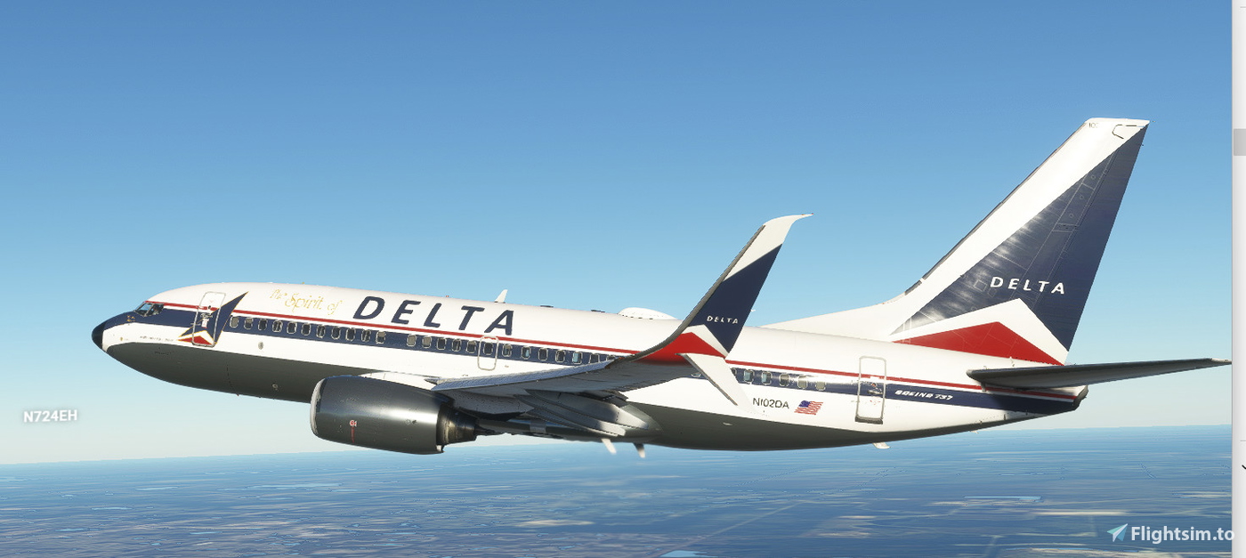 The Spirit of Delta Widget Livery 737 (scimitar winglets) for Microsoft ...