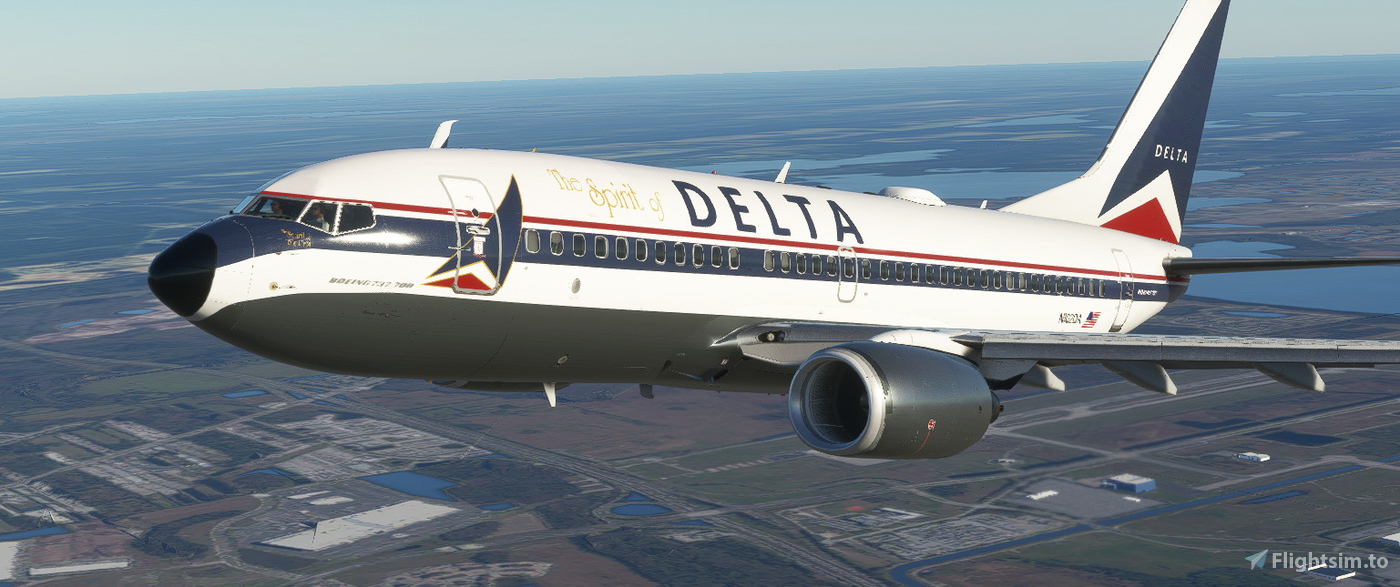 The Spirit of Delta Widget Livery 737 (scimitar winglets) para ...