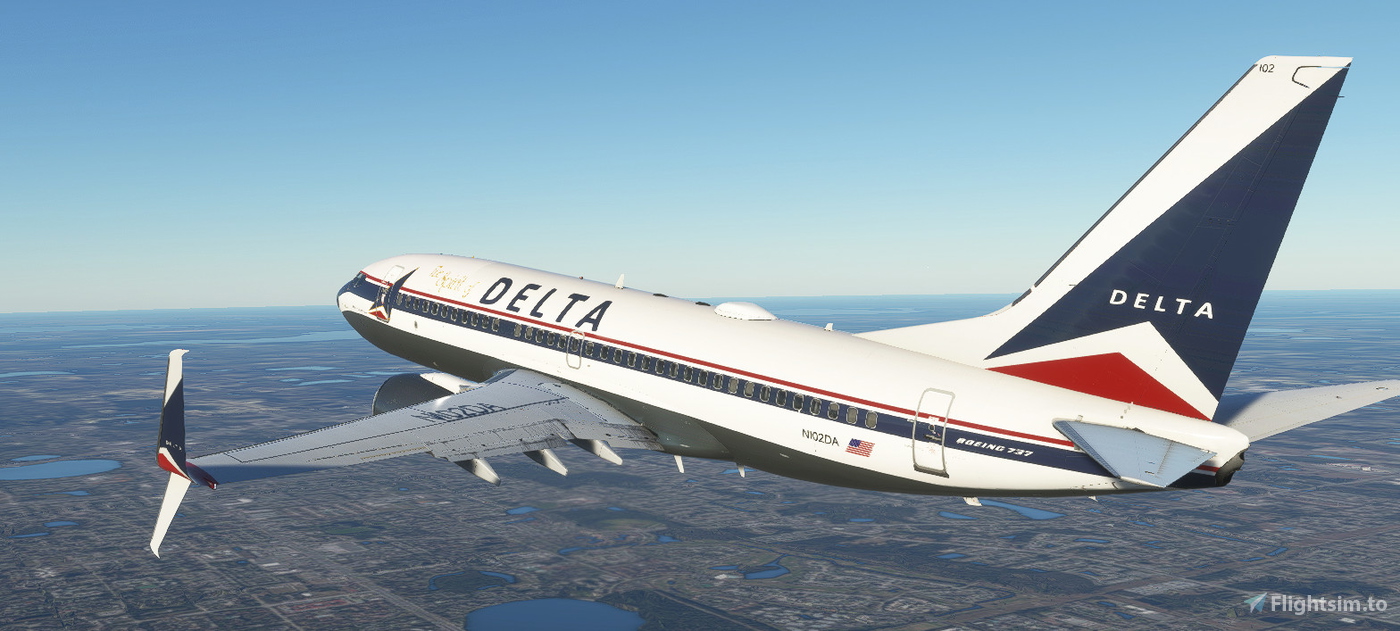 The Spirit of Delta Widget Livery 737 (scimitar winglets) for Microsoft ...