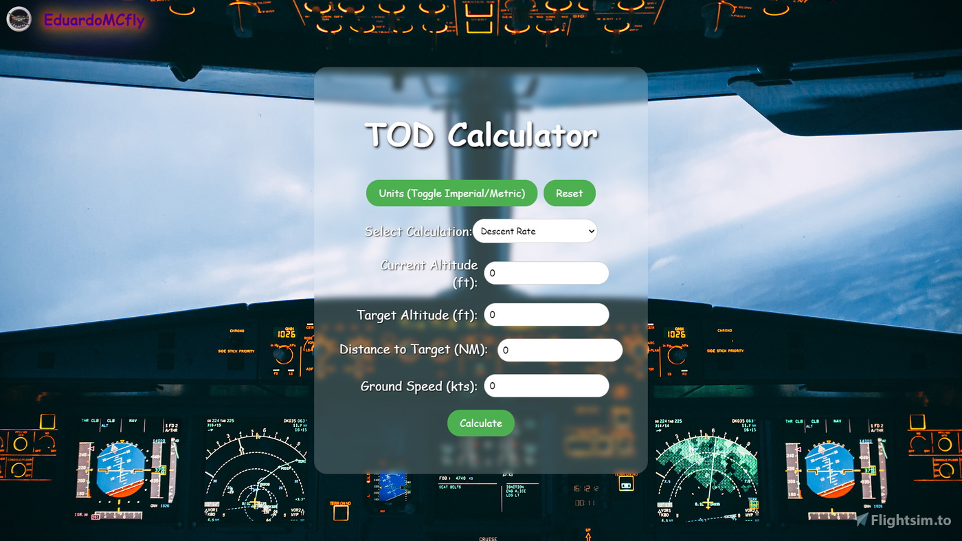 TOD Calculator for Microsoft Flight Simulator | MSFS
