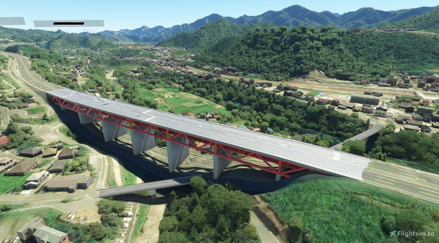 Tsuru / Saruhashi heliport & landscape with railroad ～ Yamanashi Liner ...