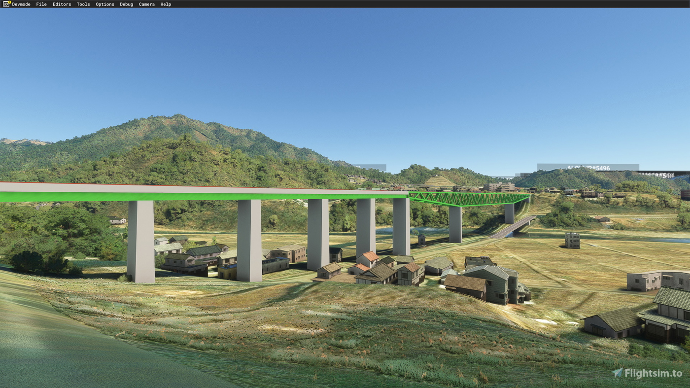 Tsuru / Saruhashi heliport & landscape with railroad ～ Yamanashi Liner ...