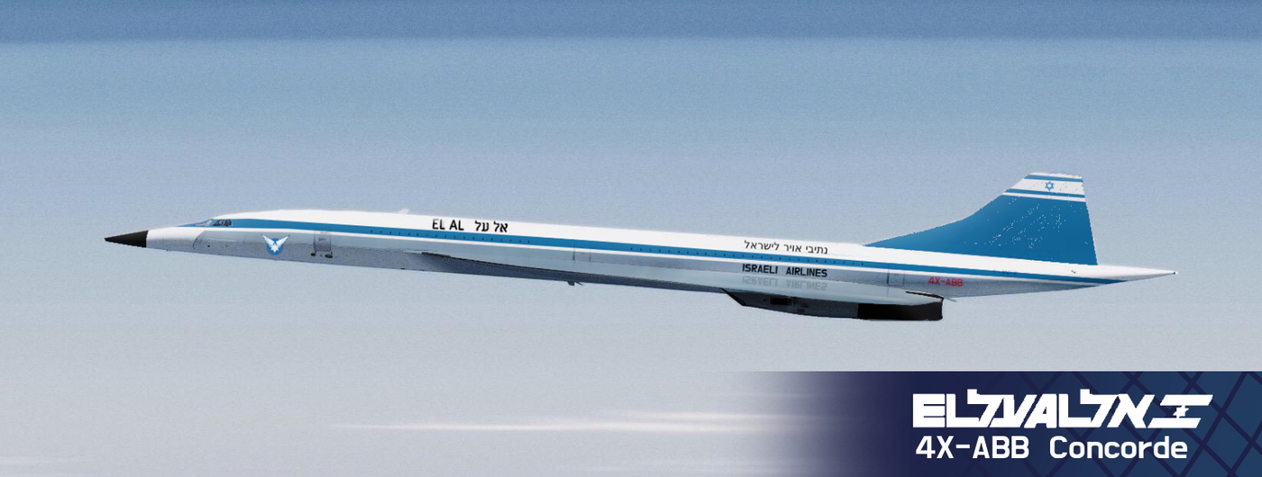 Two Liveries of EL AL (60s, 70s) Concorde pro Microsoft Flight ...