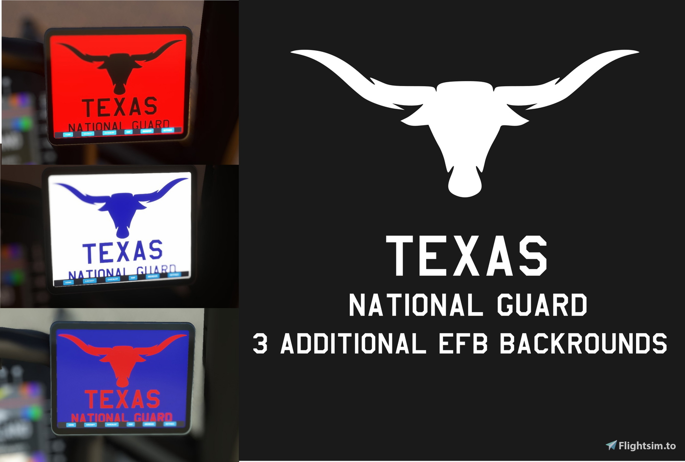 TX Longhorns Livery Pack (2X) for Microsoft Flight Simulator | MSFS