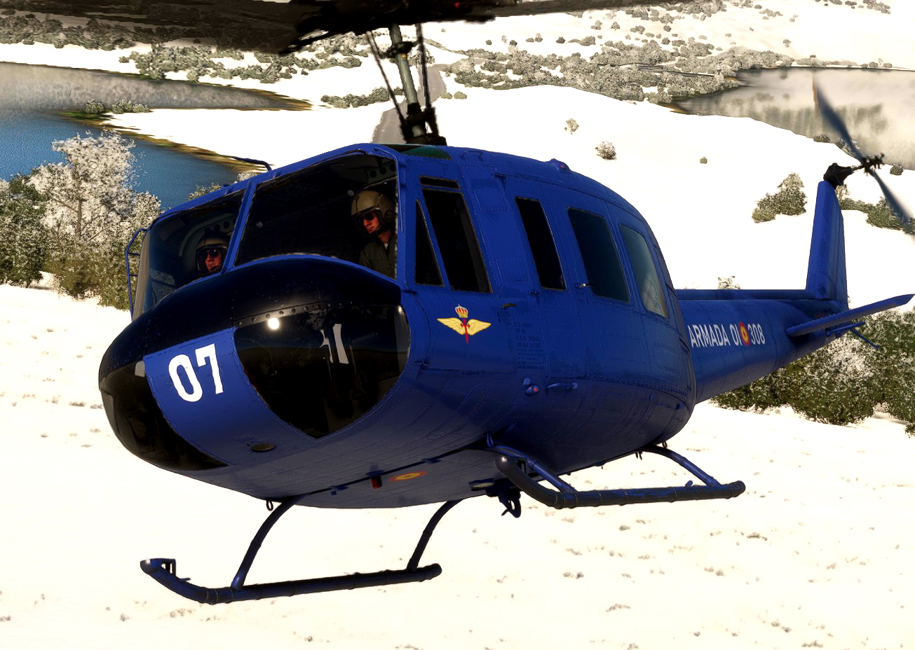 UH-1H Huey Spanish NAVY (darkblue) as requested for Microsoft Flight ...