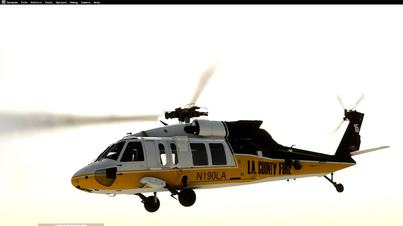 UH-60 L.A. County Fire WIP for Microsoft Flight Simulator | MSFS