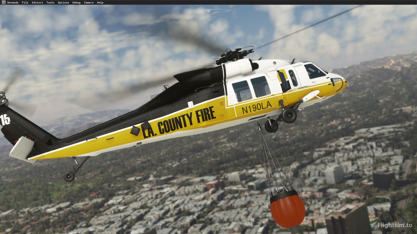 UH-60 L.A. County Fire WIP for Microsoft Flight Simulator | MSFS