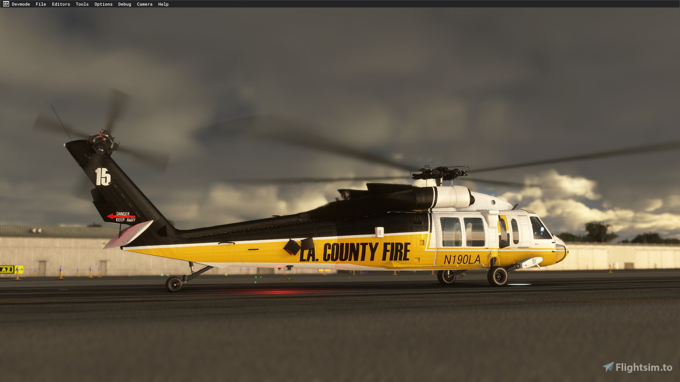UH-60 L.A. County Fire WIP for Microsoft Flight Simulator | MSFS