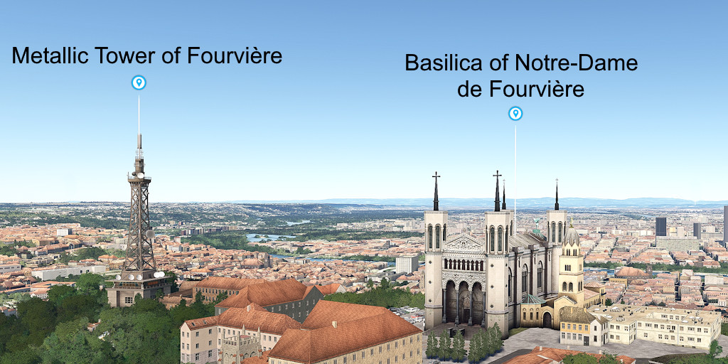 Ultralight Sightseeing - France - Lyon - Basilica of Notre-Dame de ...