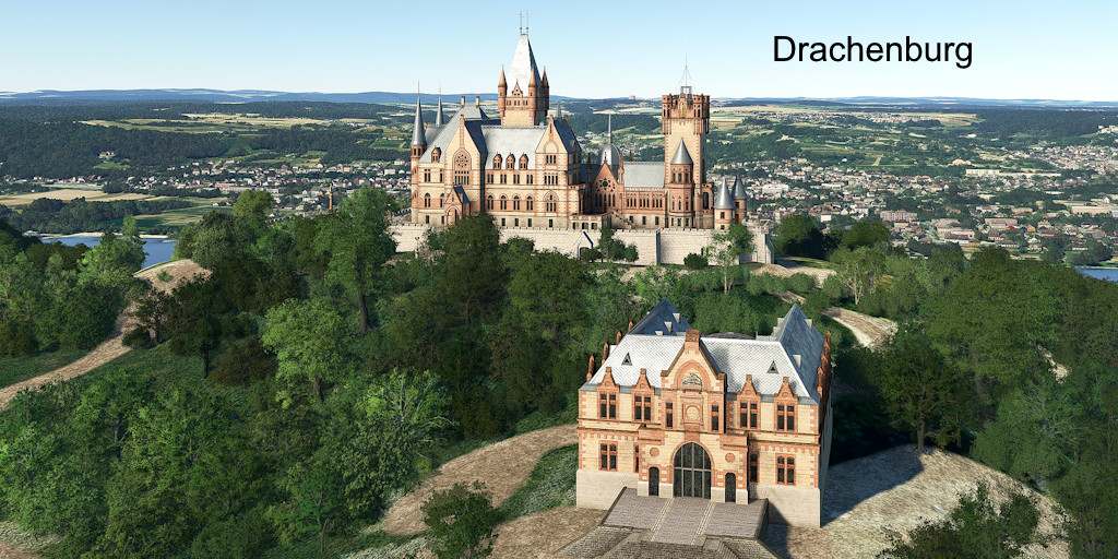 Ultralight Sightseeing - Germany - Bonn - Drachenfels Castle ...