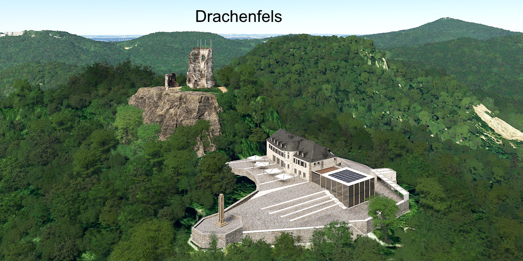 Ultralight Sightseeing - Germany - Bonn - Drachenfels Castle ...