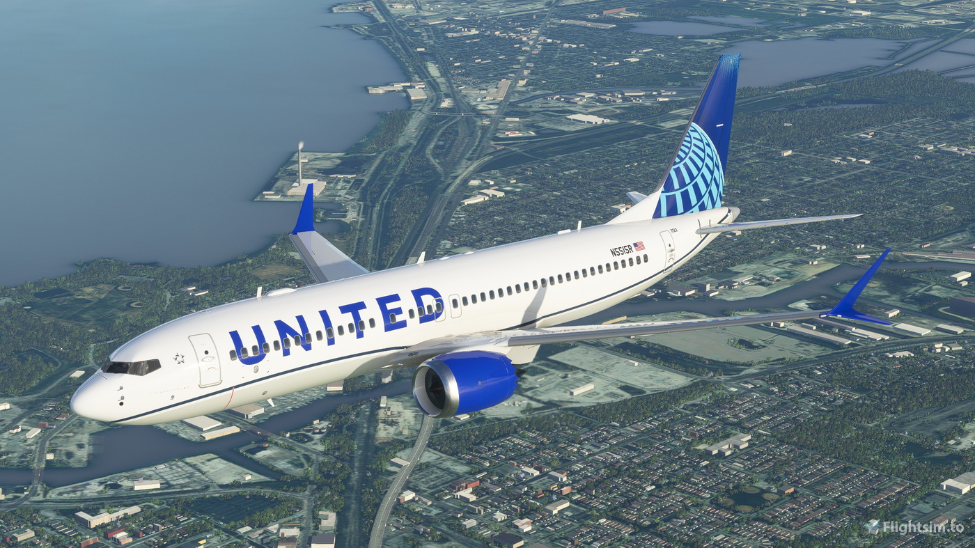 United 737 MAX (w/ Painted Winglets) - Bredok3D 737 for Microsoft ...