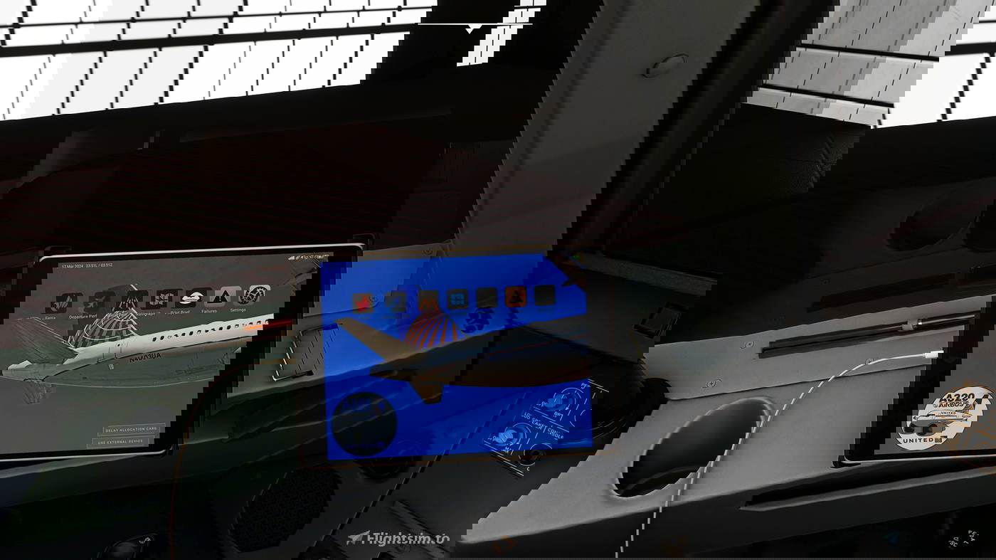 United Airlines EFB Wallpaper | Fenix A320 Block 2 for Microsoft Flight Simulator | MSFS