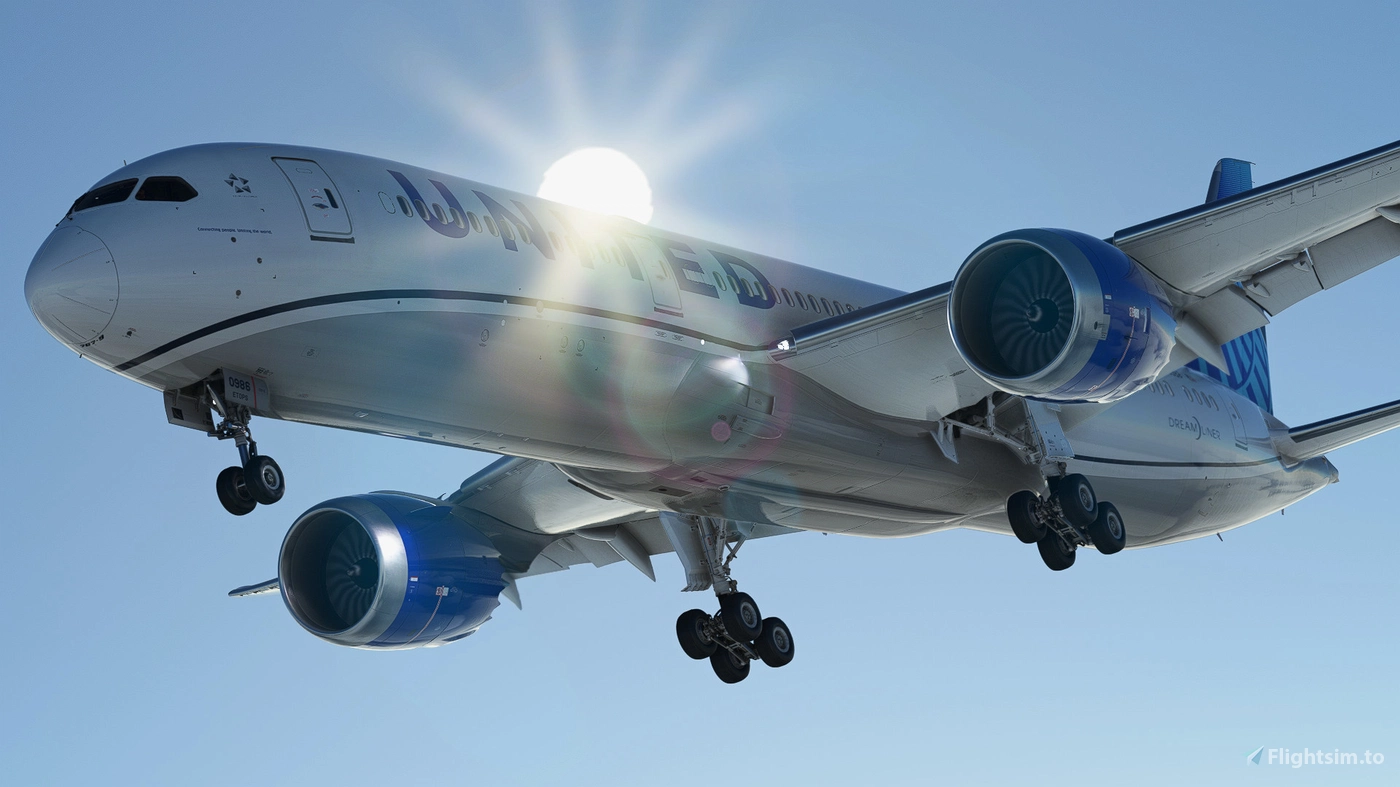 United Airlines N19986 | Boeing 787-9 | (8K + 4K) for Microsoft Flight ...